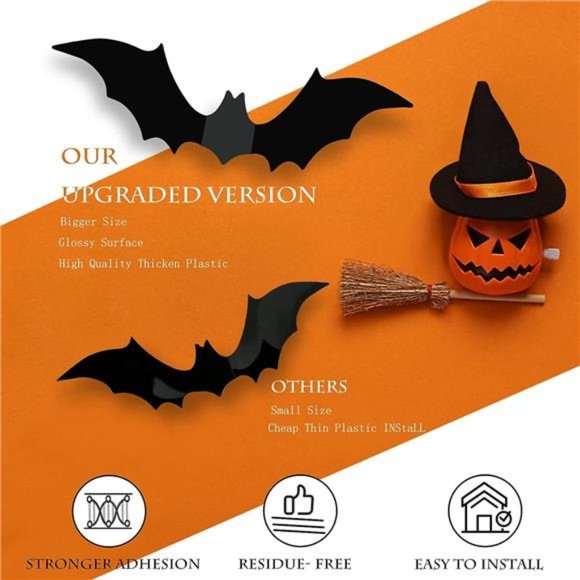 Holiday | Halloween Decorations Bats Wall Decor Halloween Party ...